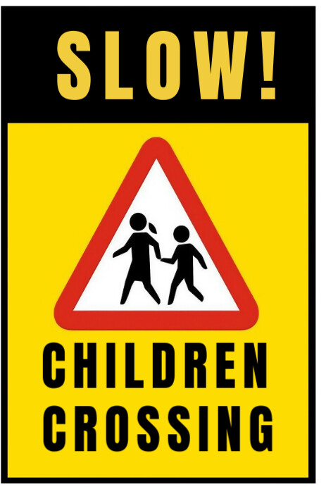 Yellow and black traffic sign Template | PosterMyWall