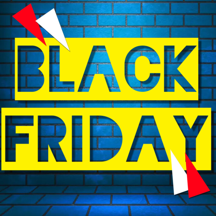 YELLOW AND BLUE COLOR BLACK FRIDAY INSTAGRAM Template | PosterMyWall