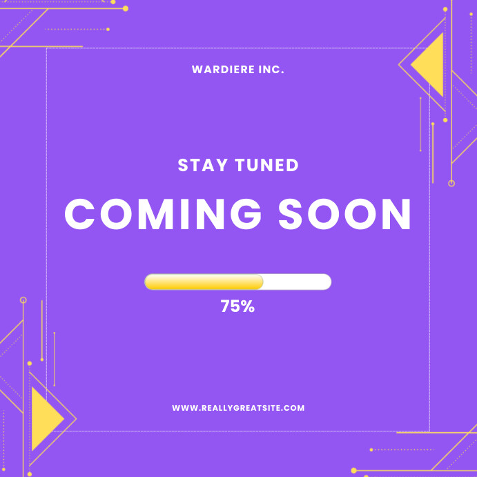 Yellow And Purple Geometric Coming Soon Insta Template | PosterMyWall