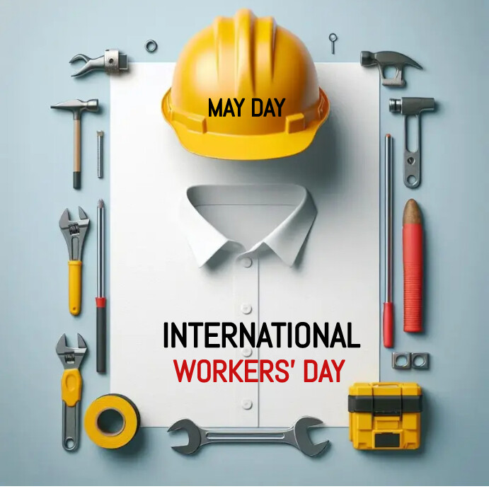Yellow And Red Minimalist Workers Day Poster Template PosterMyWall yellow-and-red-minimalist-workers-day-poster-template-postermywall