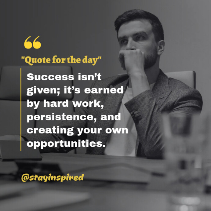 Yellow and White Minimal Business Quote Instagram Post Template ...