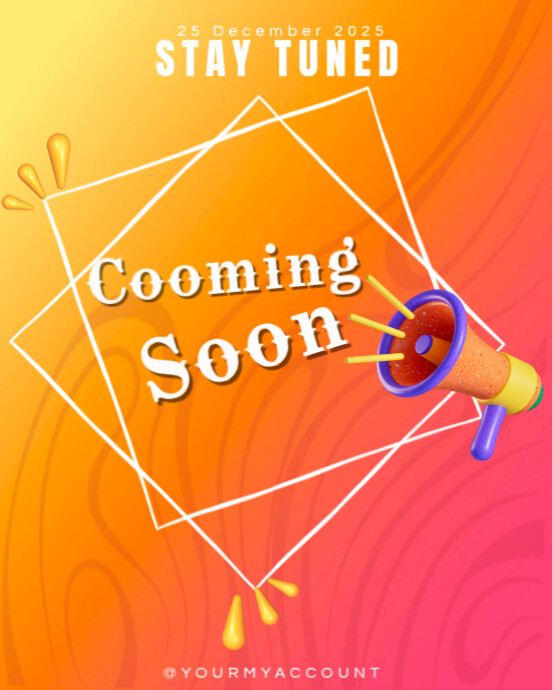 Yellow and White Modern Coming Soon Poster Template | PosterMyWall
