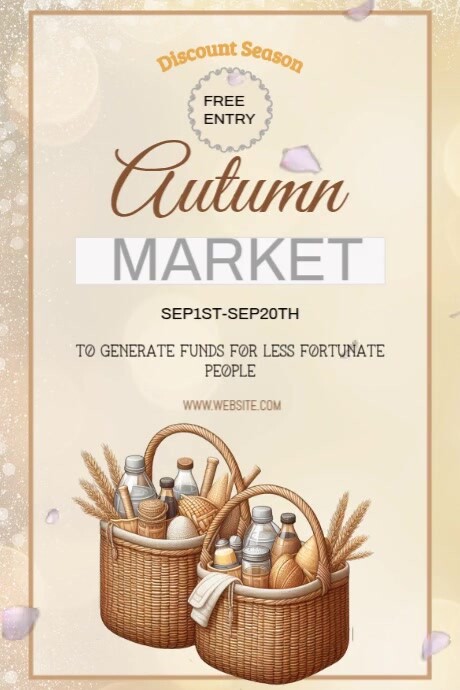 Yellow Autumn Poster Template | PosterMyWall