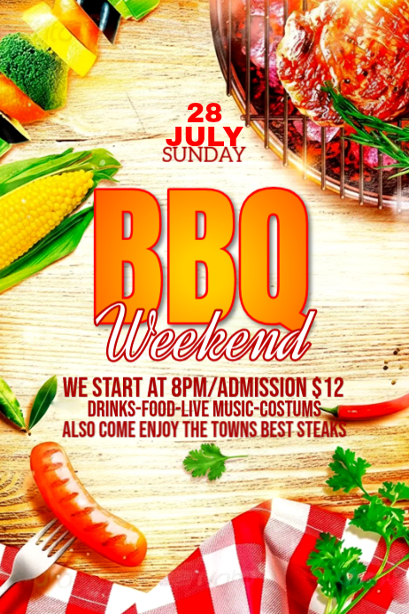 Plantilla de Yellow BBQ Event Poster | PosterMyWall