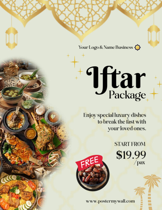 Copy of Yellow Berbasis Daftar Iftar Package Pamflet (letter As ...
