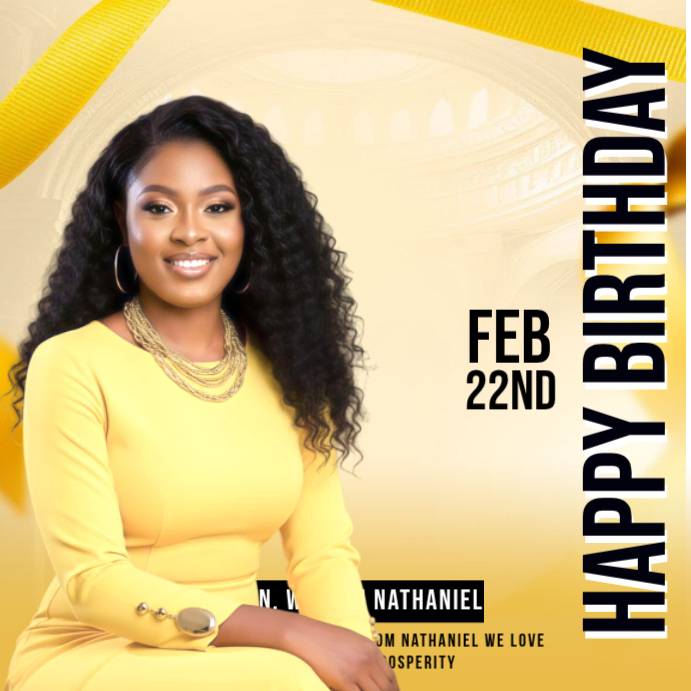 Yellow Birthday Celebration Instagram Post Template | PosterMyWall