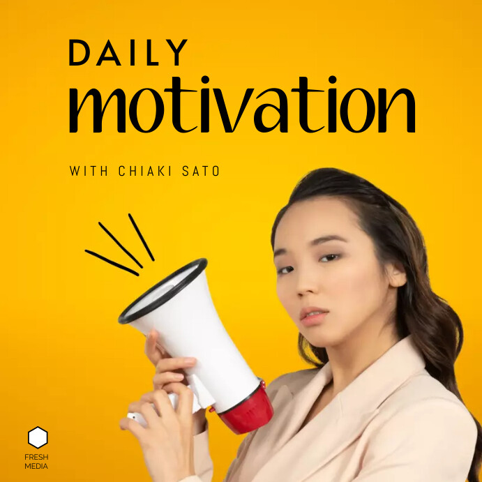 Copy of Yellow black daily motivation template | PosterMyWall