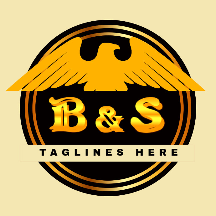 Modèle Yellow Black Logo design | PosterMyWall