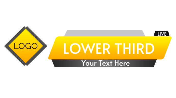 Yellow Black Lower Third Title Bar Ticker News Label Banner Template ...