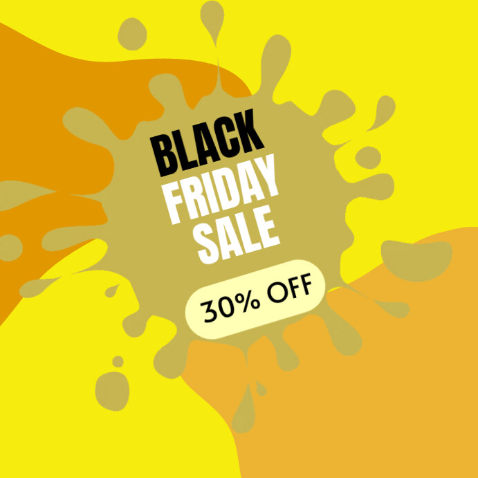 Yellow brown black friday template | PosterMyWall