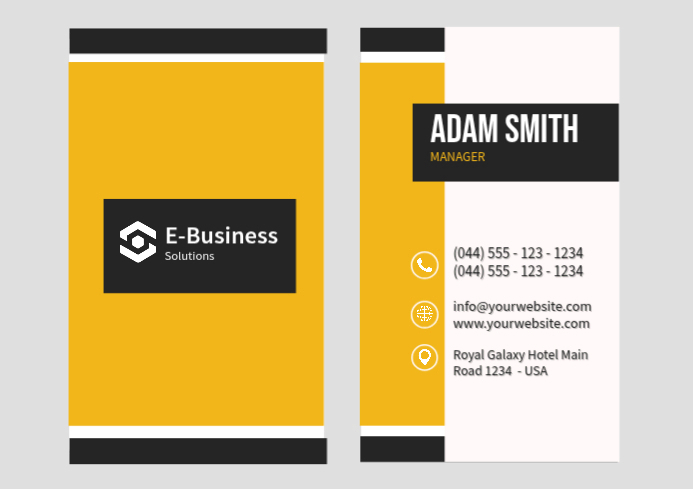 Copy of Yellow Business Calling Card | PosterMyWall