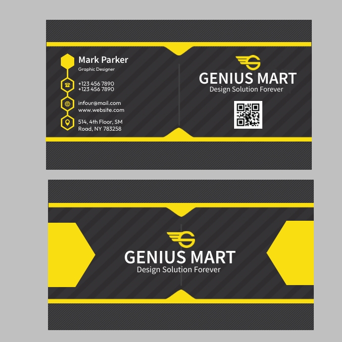 Copy of Yellow Business Card | PosterMyWall