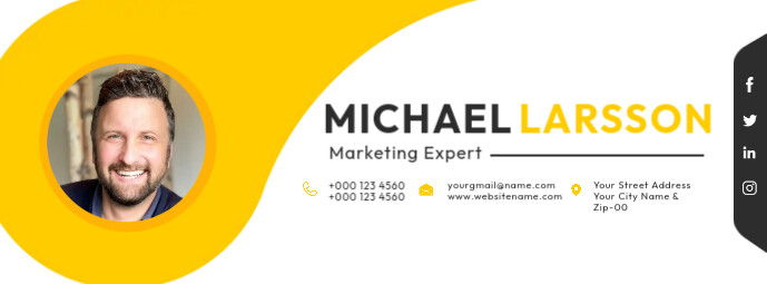 Yellow Business Signature Template | PosterMyWall