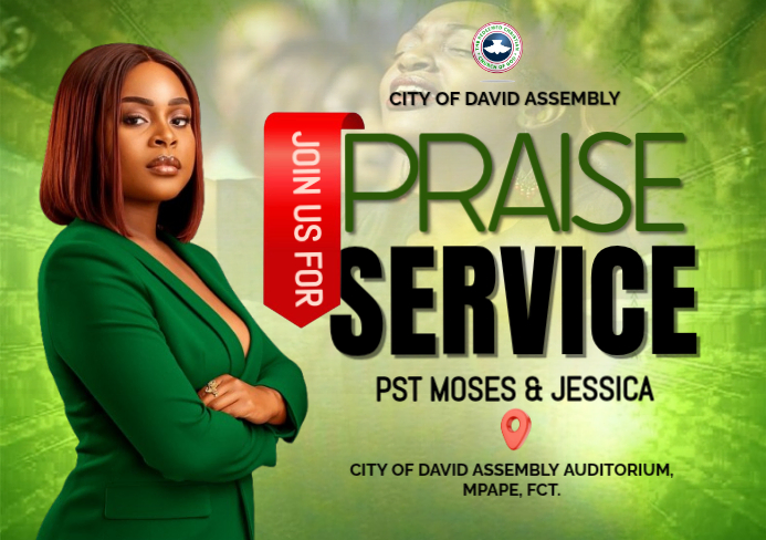 Yellow Church Praise Service A5 Template | PosterMyWall