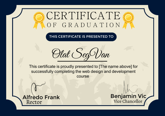 Yellow Collage Certificate A4 Template | PosterMyWall