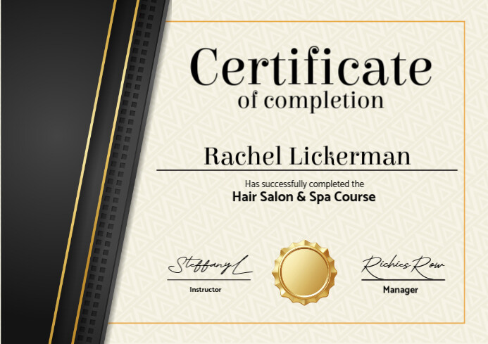 Yellow Collage Certificate Template A4 | PosterMyWall