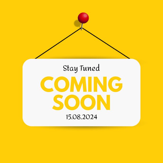 Yellow Coming Soon Instagram Post Template | PosterMyWall