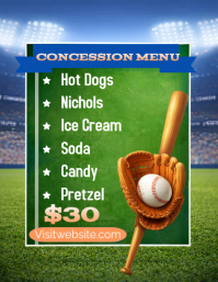 White Concession Menu Flyers Template | PosterMyWall