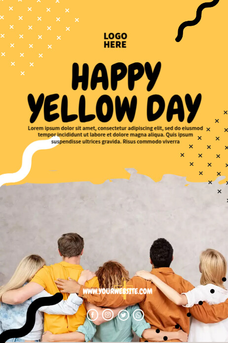 Yellow Day Template | PosterMyWall