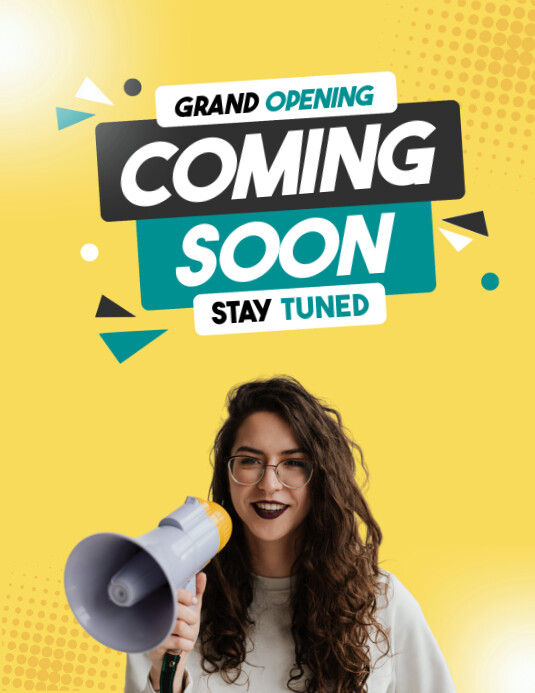 Modèle Yellow Elegant Coming Soon Poster | PosterMyWall
