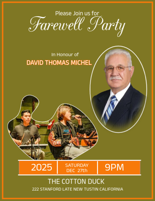 Yellow Farewell Flyer (us Letter) Template | PosterMyWall