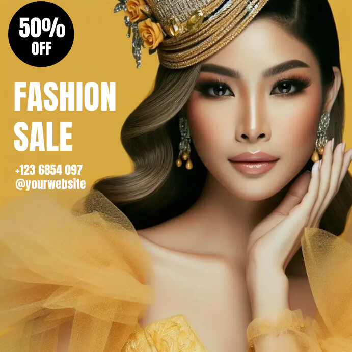Yellow Fashion Sale Template | PosterMyWall