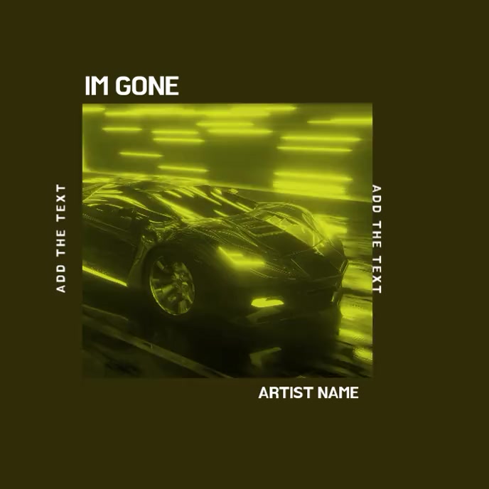 Copy of Yellow - fast car album cover sports car | PosterMyWall