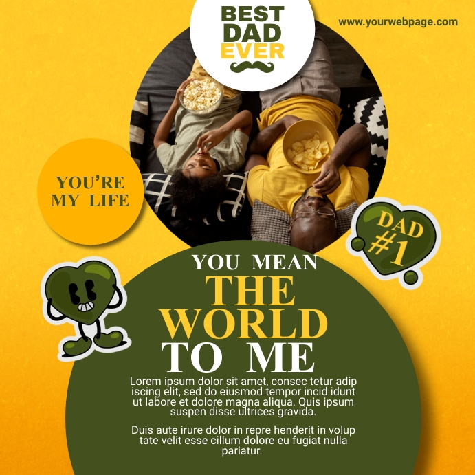 Copy of Yellow Father's Day AD | PosterMyWall