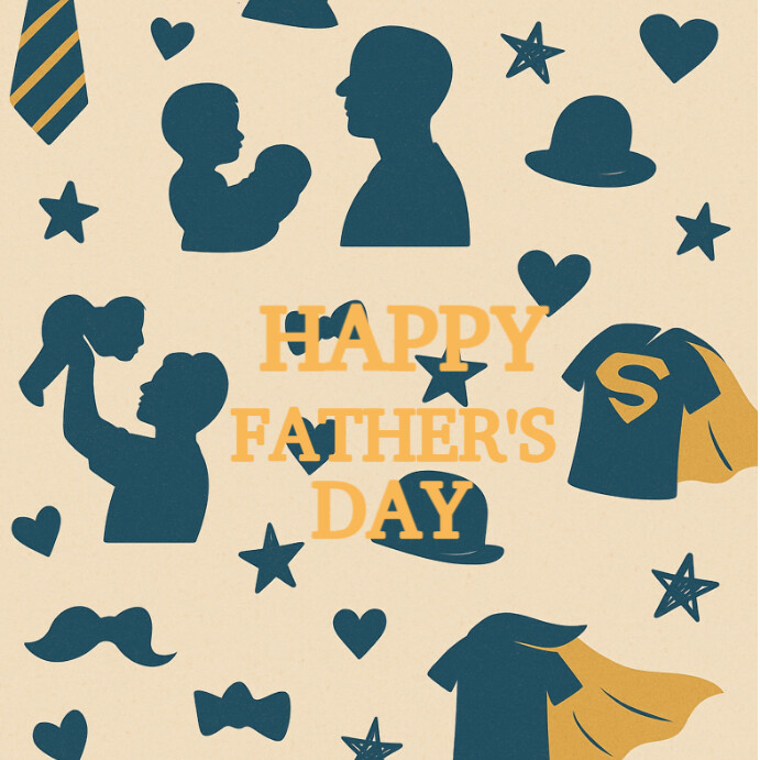 Yellow Father's Day Design Flyer Instagram Post Template | PosterMyWall