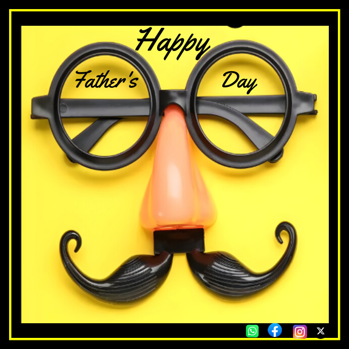 Plantilla de Yellow Father's Day Post Instagram Post | PosterMyWall