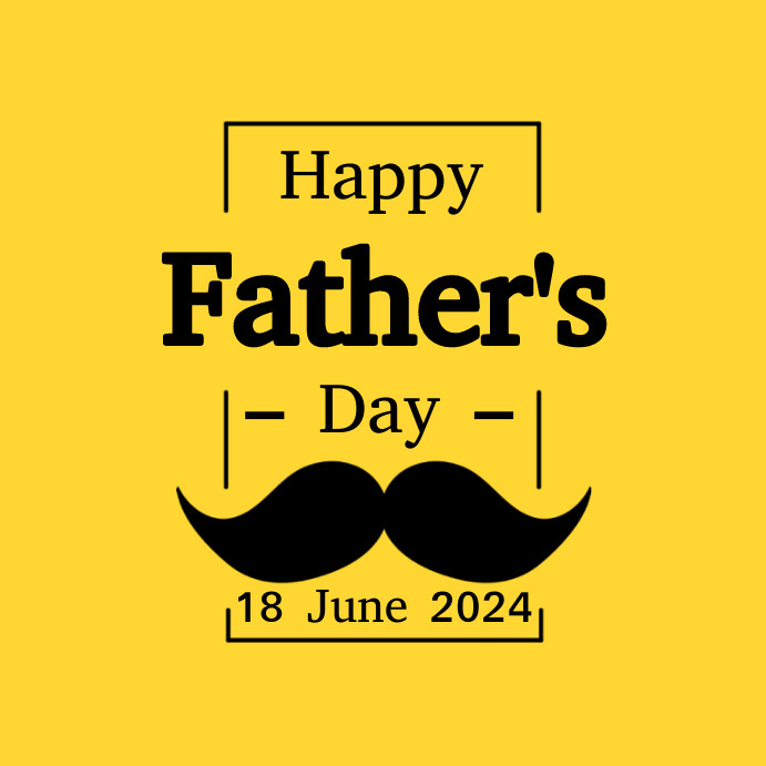 Yellow Father's Day Template Instagram Post | PosterMyWall