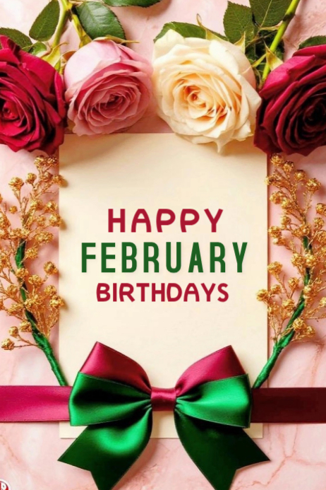 Yellow February Birthdays Banner 4' × 6' Template | PosterMyWall