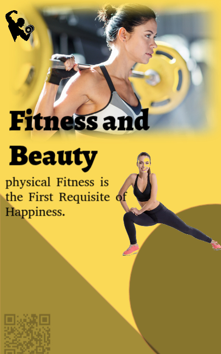 Yellow Fitness and Beauty Kindle/Book Covers Template | PosterMyWall