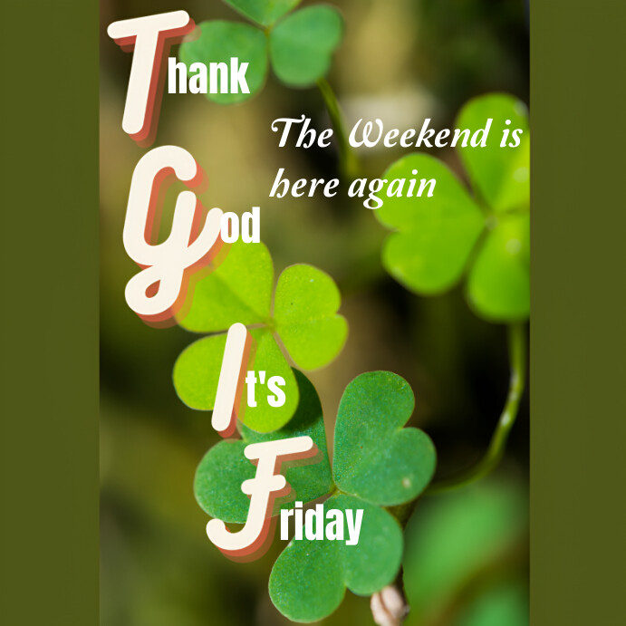 Yellow Floral Floral Tgif Design Template In | PosterMyWall