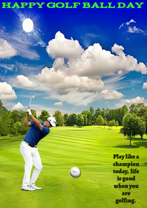 Copy of Yellow Floral Golf Event A4 | PosterMyWall