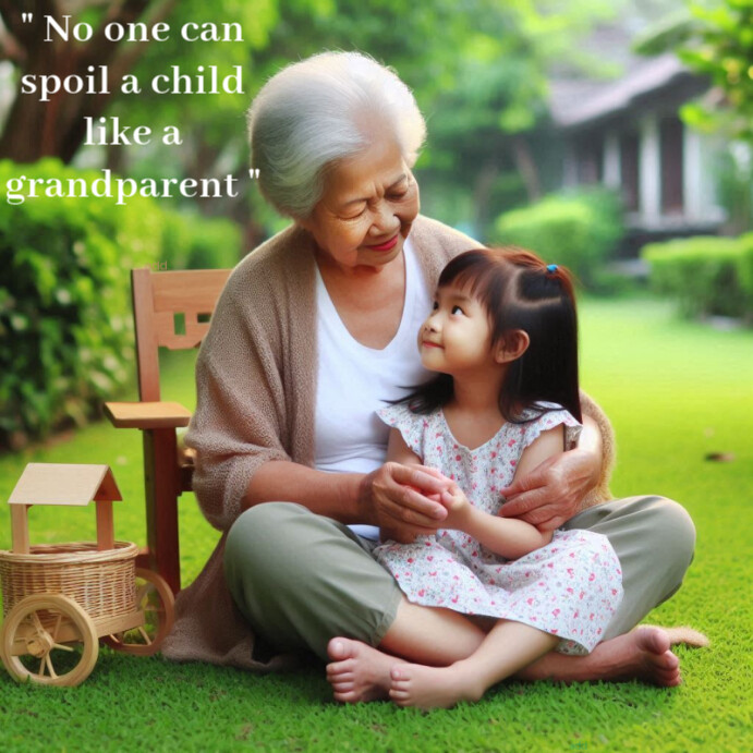 Yellow Floral Grandparents Instagram Post Template | PosterMyWall