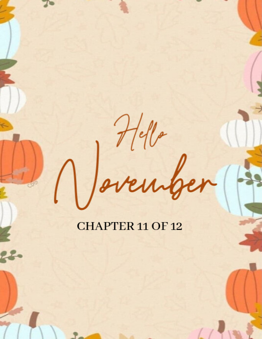 Copy of Yellow Floral Hello November Flyer (us Letter) | PosterMyWall