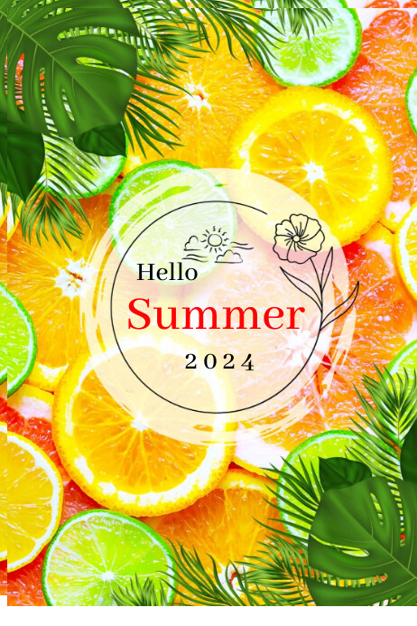 Copy of Yellow Floral Hello Summer 2024 Poster | PosterMyWall