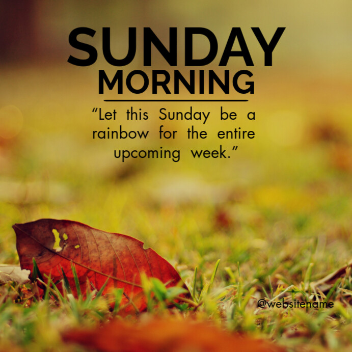 Copy of Yellow Floral Hello Sunday Instagram Post | PosterMyWall