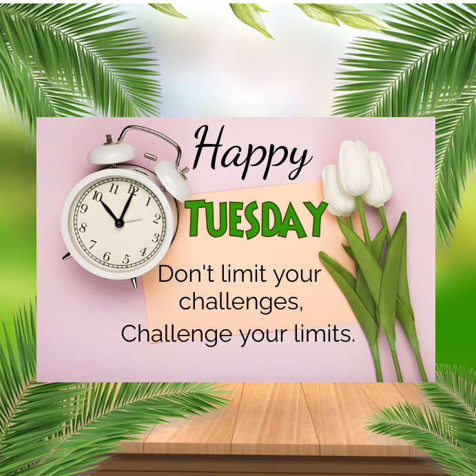 Copy of Yellow Floral Hello Tuesday Instagram Post | PosterMyWall