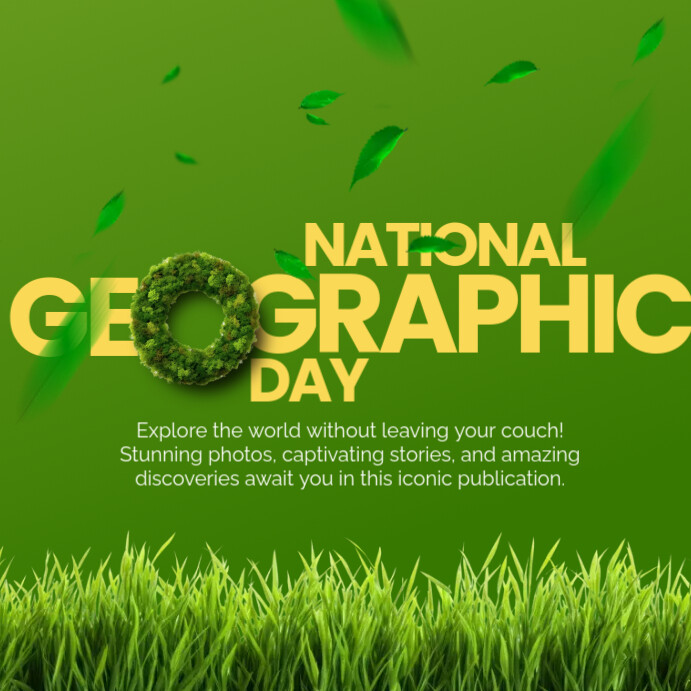 Copy of Yellow Floral National Geographic Day Instagram Post | PosterMyWall