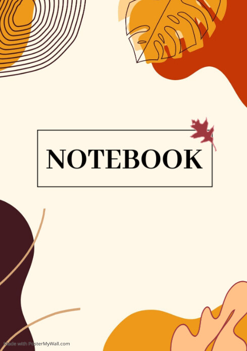 Yellow Floral Notebook A4 Template | PosterMyWall