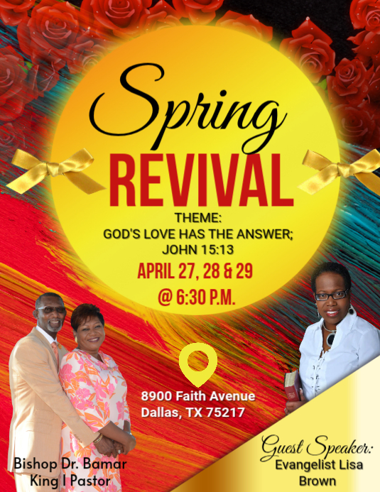 Spring Revival Event Flyers Template | PosterMyWall