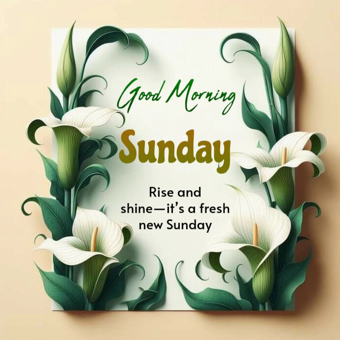 Copy of Yellow Floral Sunday Card Logo | PosterMyWall