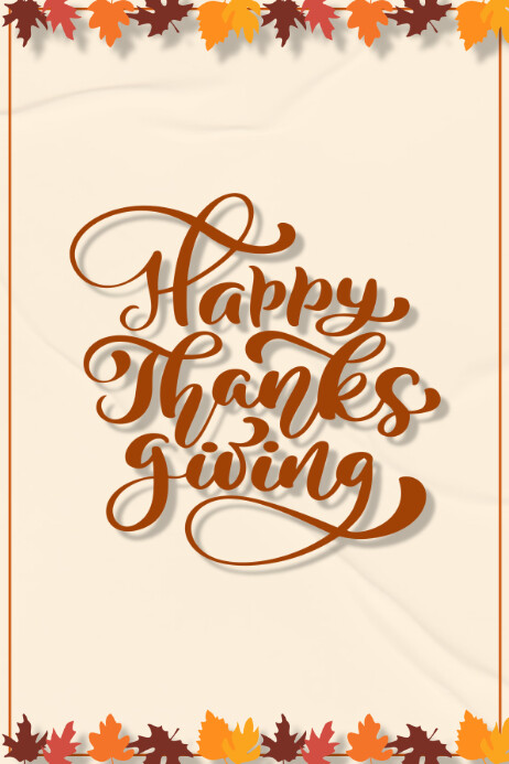 Yellow Floral Thanksgiving Poster Templat | PosterMyWall