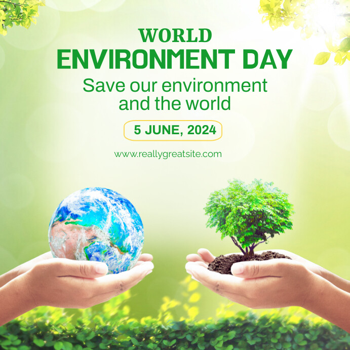 Plantilla de Yellow Floral World Environment Day Instagram | PosterMyWall