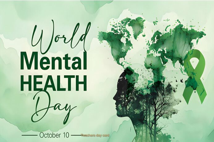 Copy of Yellow Floral World Mental Health Day Poster | PosterMyWall