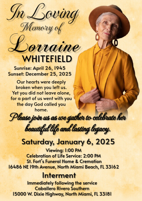 Yellow Funeral Flyer Memorial Flyer Template | PosterMyWall