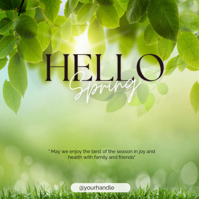 Modèle Yellow Futuristic Hello Spring Instagram Post | PosterMyWall