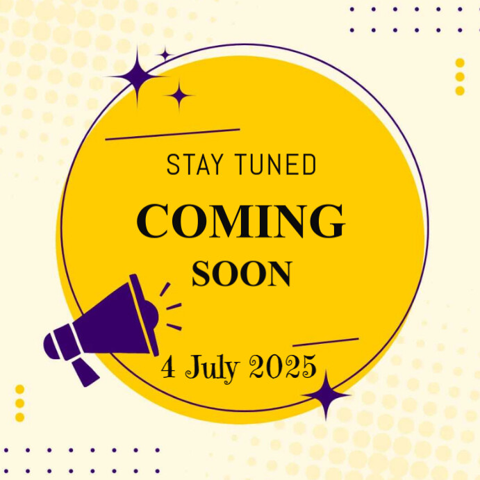 Plantilla de Yellow Futuristic Stay Tuned Coming Soon 4 July Instagram ...